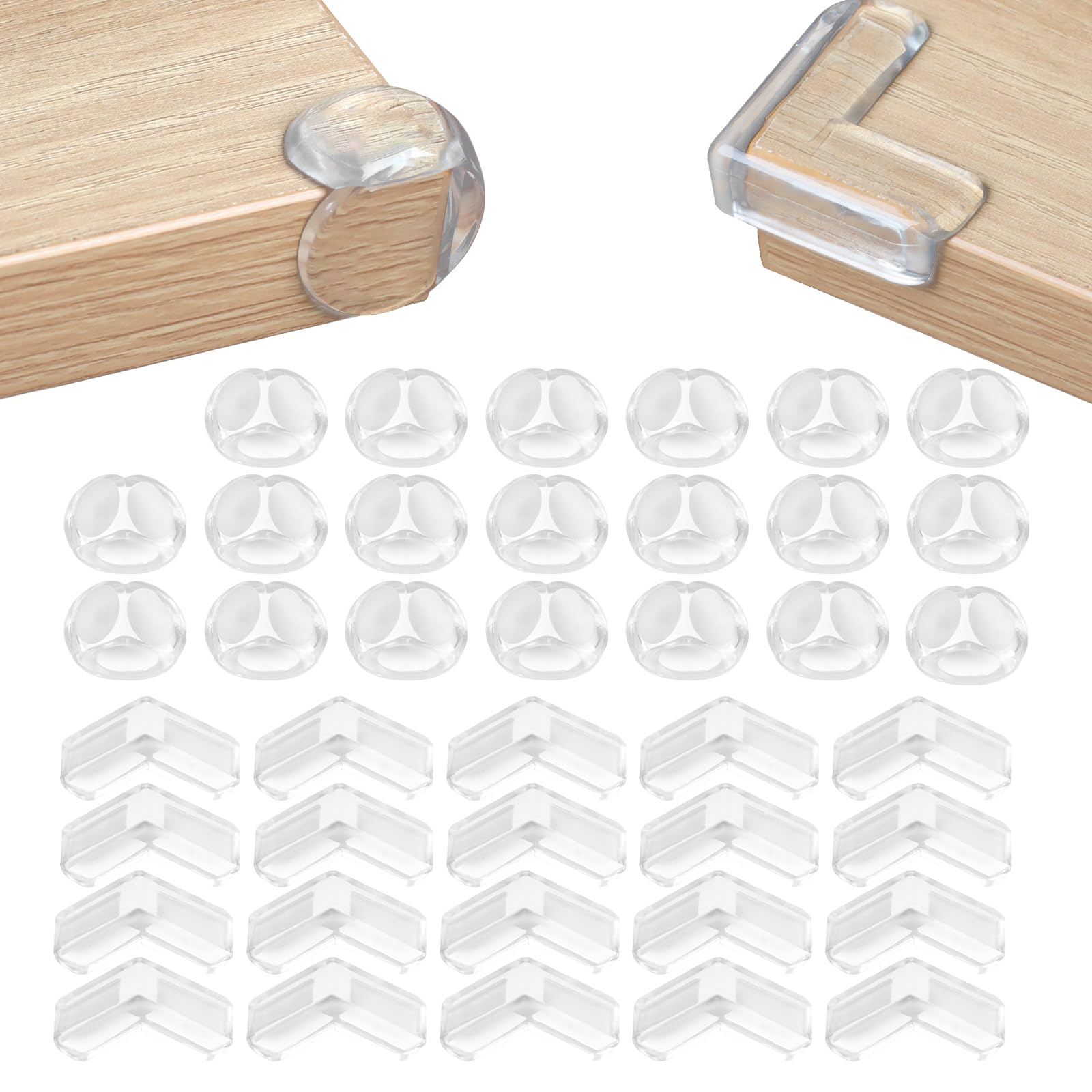 Amazon.com : Rindion 40 Pack Corner Protector Baby, 2 Shapes Baby Proof ...