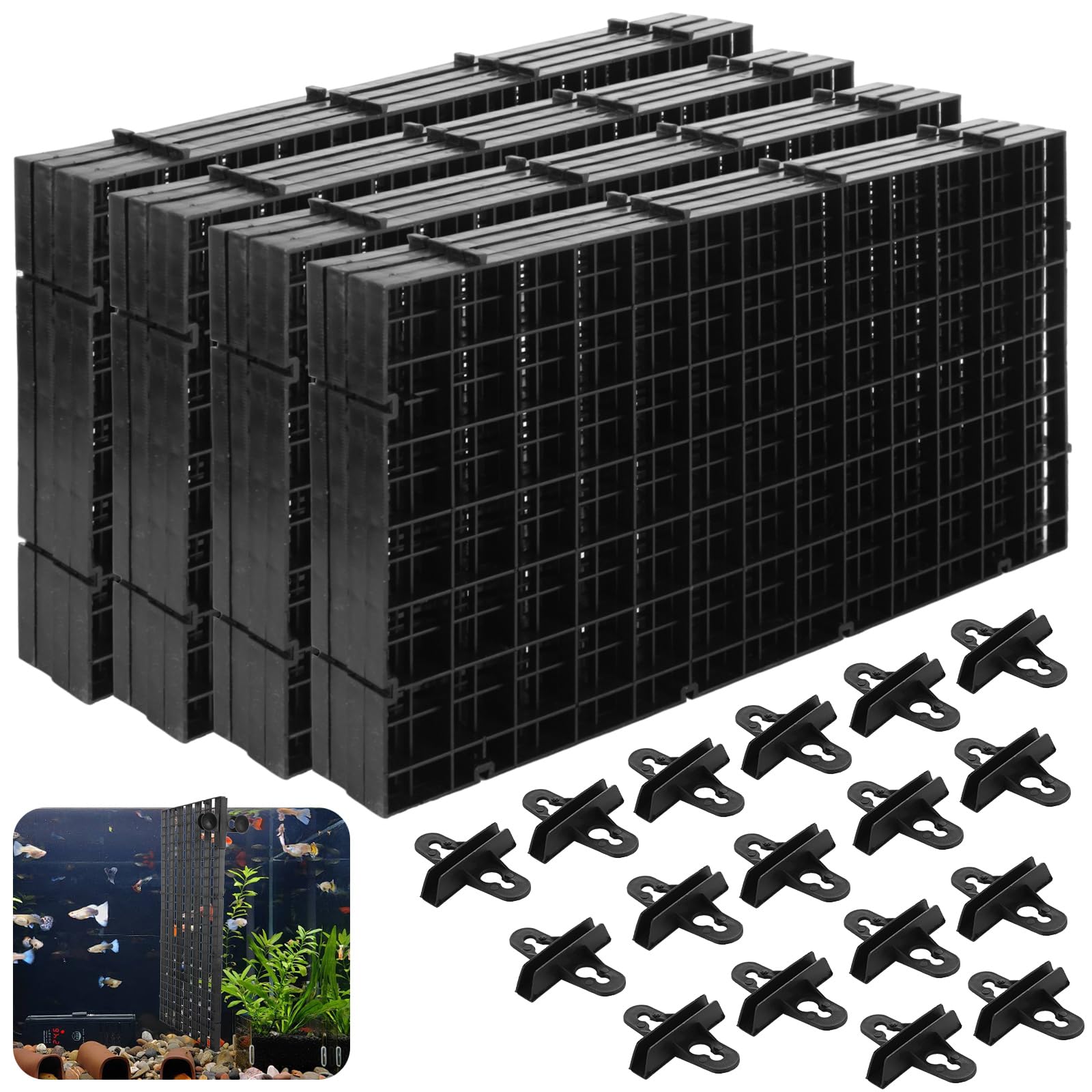 Snapklik.com : LANIAKEA 12PCS Aquarium Fish Tank Divider 116x58inch ...