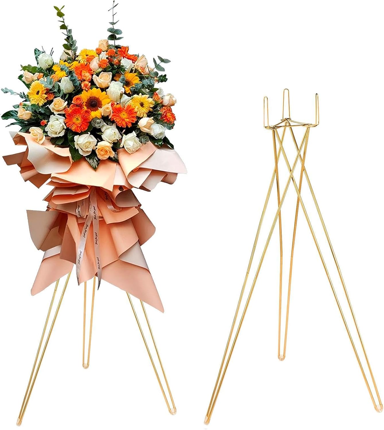 Amazon.com: LoveCat 41.3" Tall Gold Floral Display Rack Decorations ...