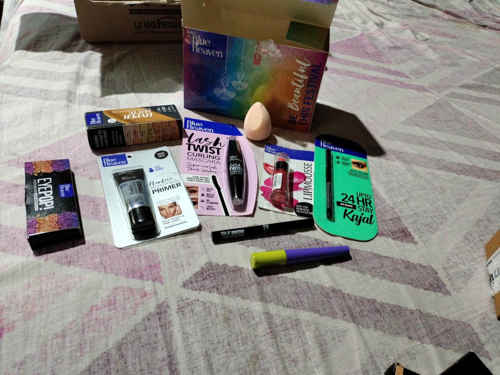 Blue Heaven Festive MakeUp Kit For Women, Fair Tone Combo, (Pack of 8 ...