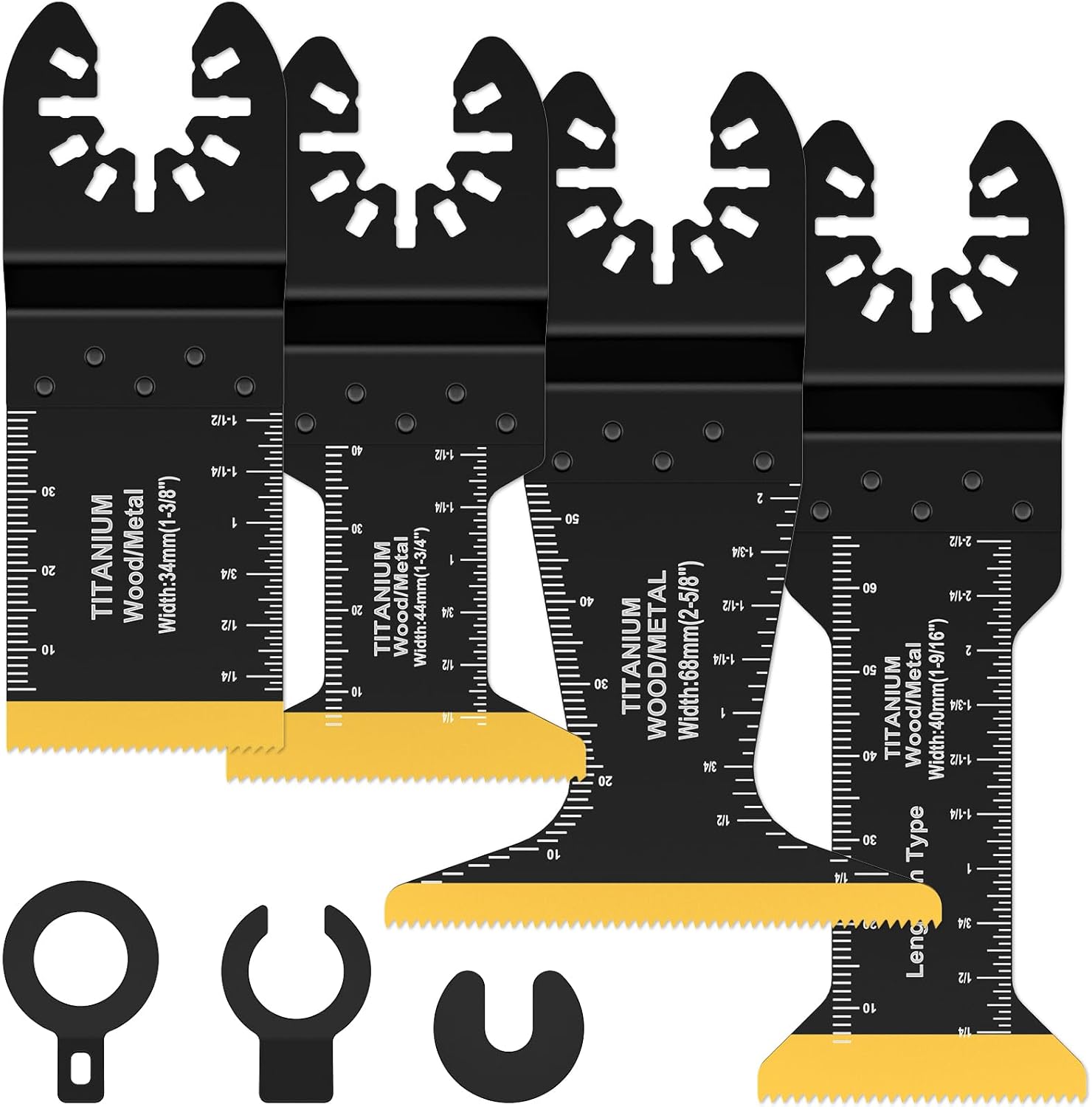 Amazon.com: CRNXOMP 4Pcs Titanium Bi-Metal Oscillating Saw Blades Set ...