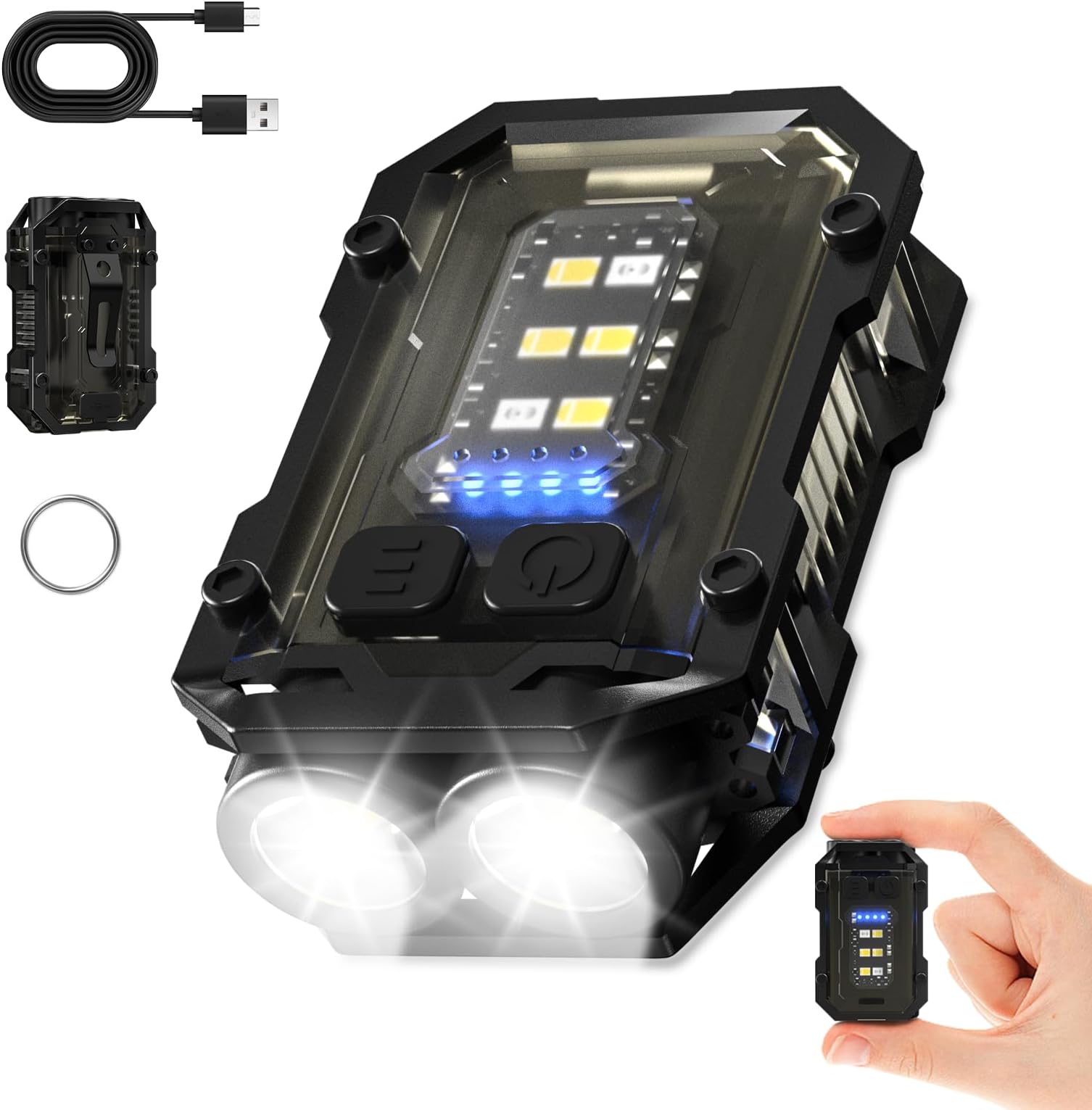 ETENTOUS Small Powerful Torches LED Super Bright 1100 Lumens, USB-C ...