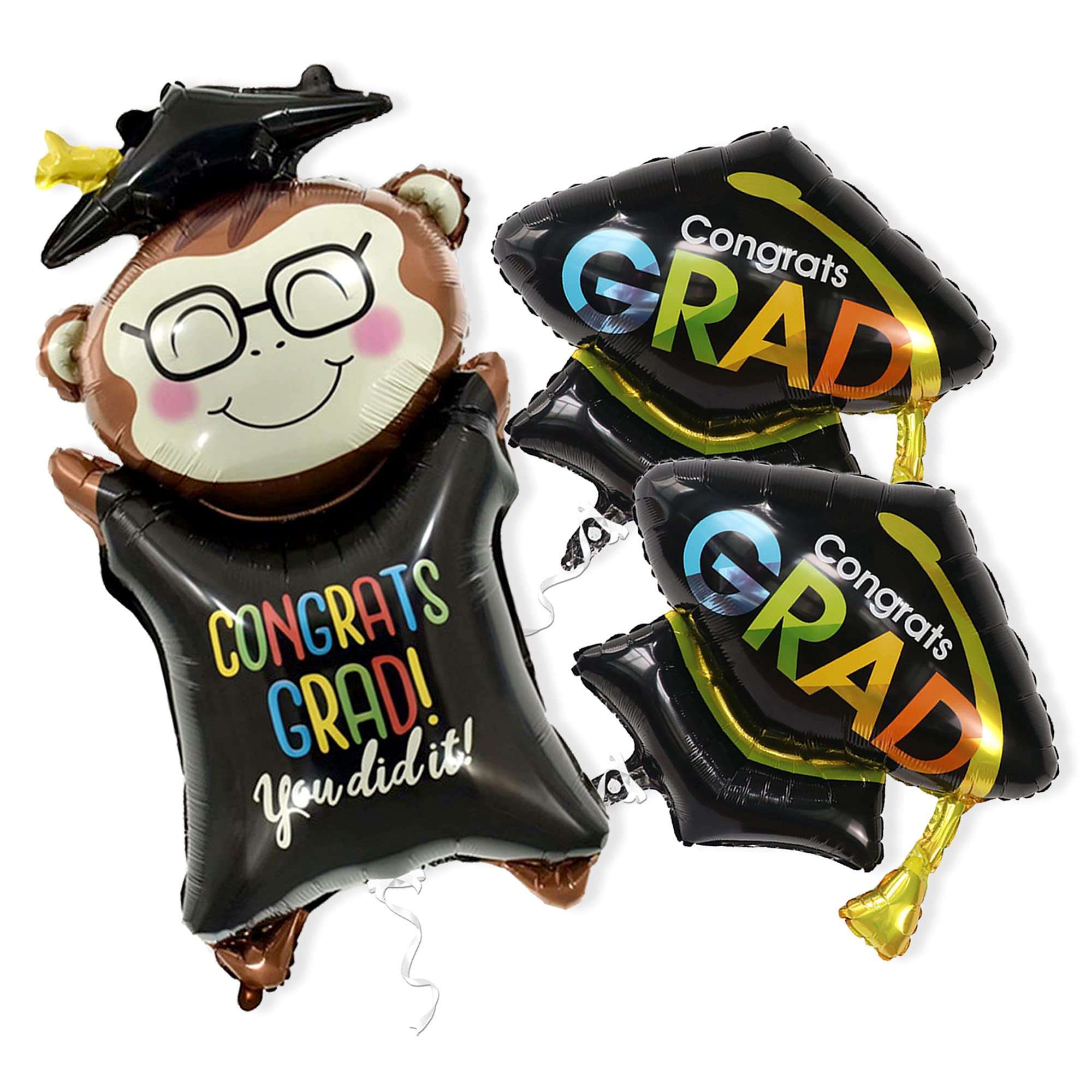 KatchOn, Giant Congrats Grad Balloon Set - Pack of 3 | 36 Inch ...