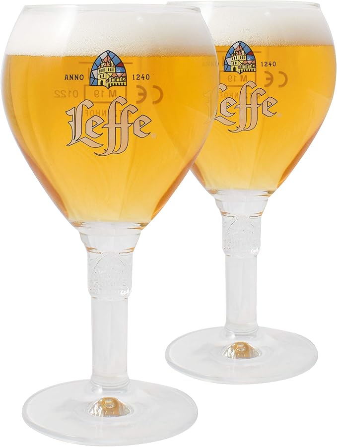 Leffe - Bicchieri da 33 cl (set di 2) a "stelo lungo" + 2 ...