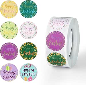 Amazon.com: 500PCS Happy Easter Stickers, 1 Inches Easter Stickers for ...