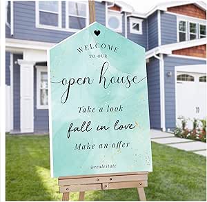 Amazon.com : Personalized Real Estate Open House Sign - Custom Open ...