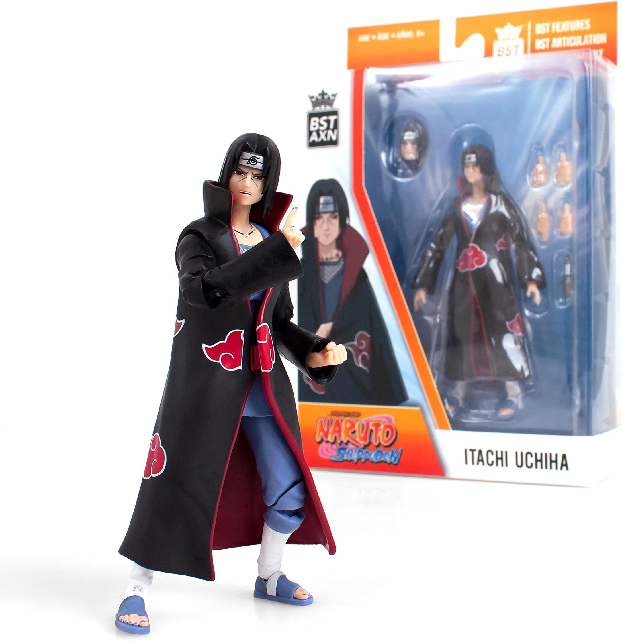 Amazon.com: Toynami Naruto Shippuden: Sasuke Uchiha 4-Inch Poseable ...