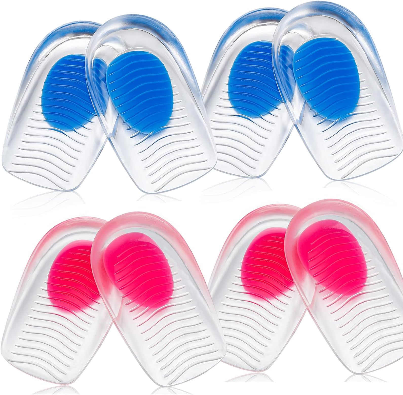 Amazon.com: Gel Silicone Heel Pads/Cups,4 Pairs Heel Lifts for Achilles ...