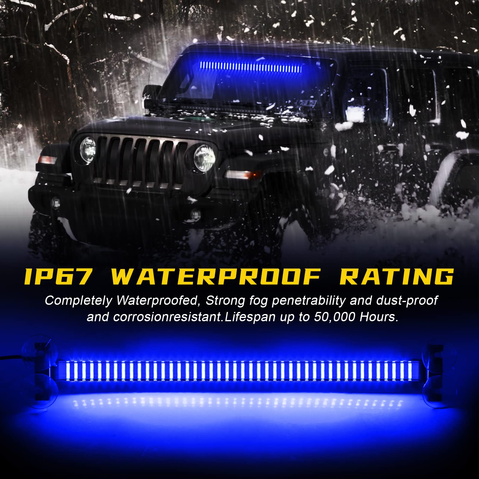 Snapklik.com : MAODANER LED Interior Windshield Strobe Police Warning ...