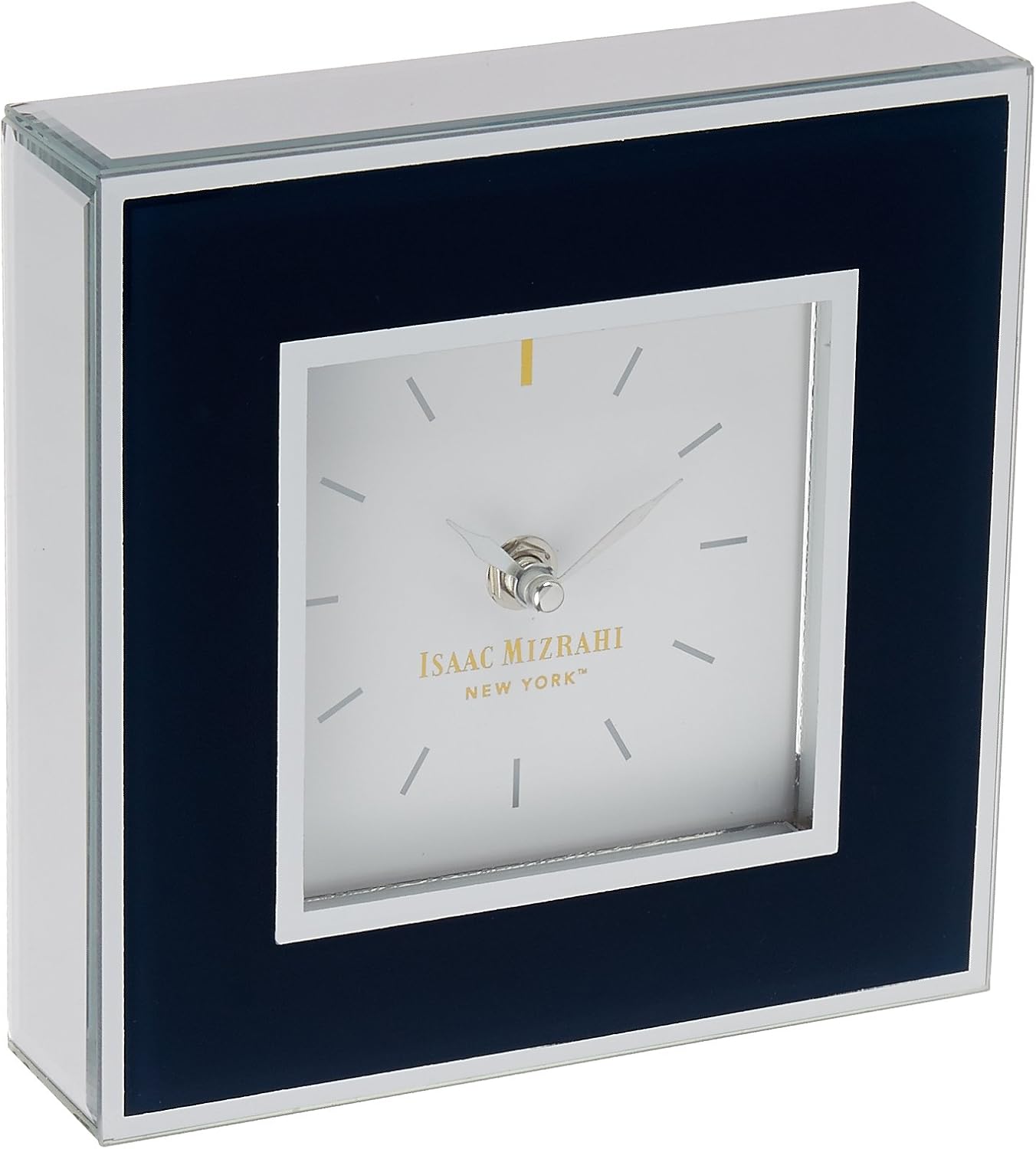 Amazon.com: Isaac Mizrahi The Jay Companies Square Clock, Navy : Home ...