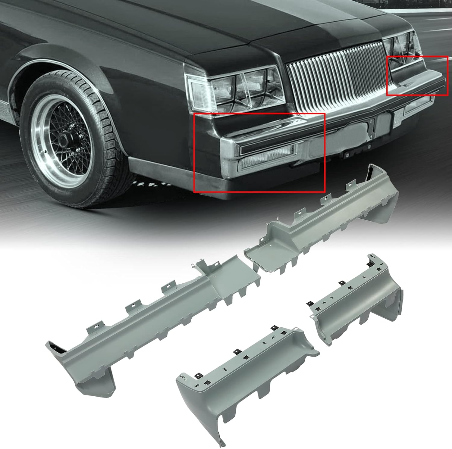 Amazon.com: ECOTRIC Front & Rear Bumper Filler Set 4PCS Compatible with ...