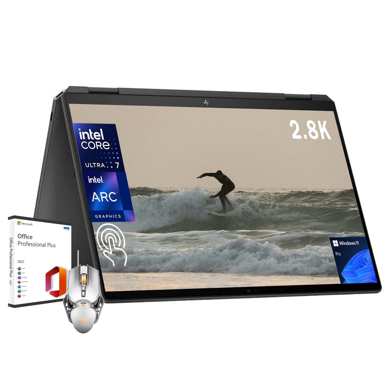 Amazon.com: HP Spectre 2-in-1 Laptop, 14" 2.8K Touchscreen, Intel 16 ...