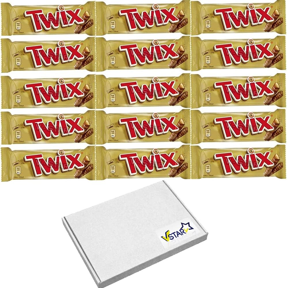 TWIX BROWN CHOCOLATE BOX (15 BARS X 50G) ORIGINAL - VSTAR : Amazon.co ...