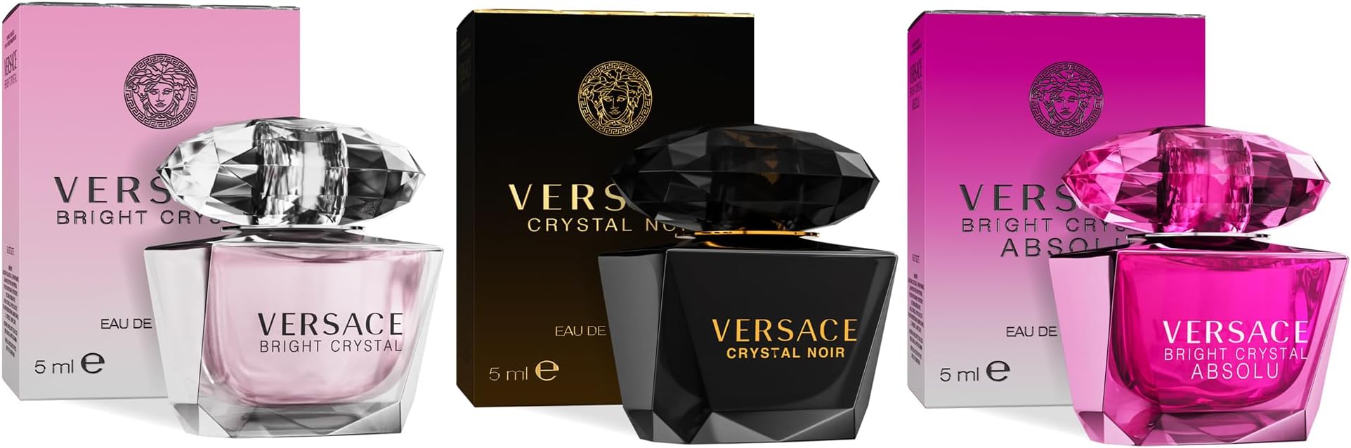 Amazon.com : Versace Cologne for Men Set of 4 Mini Eros, Pour Homme ...