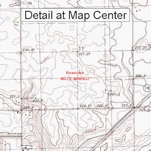Amazon.com : USGS Topographic Quadrangle Map - Roanoke, Illinois ...