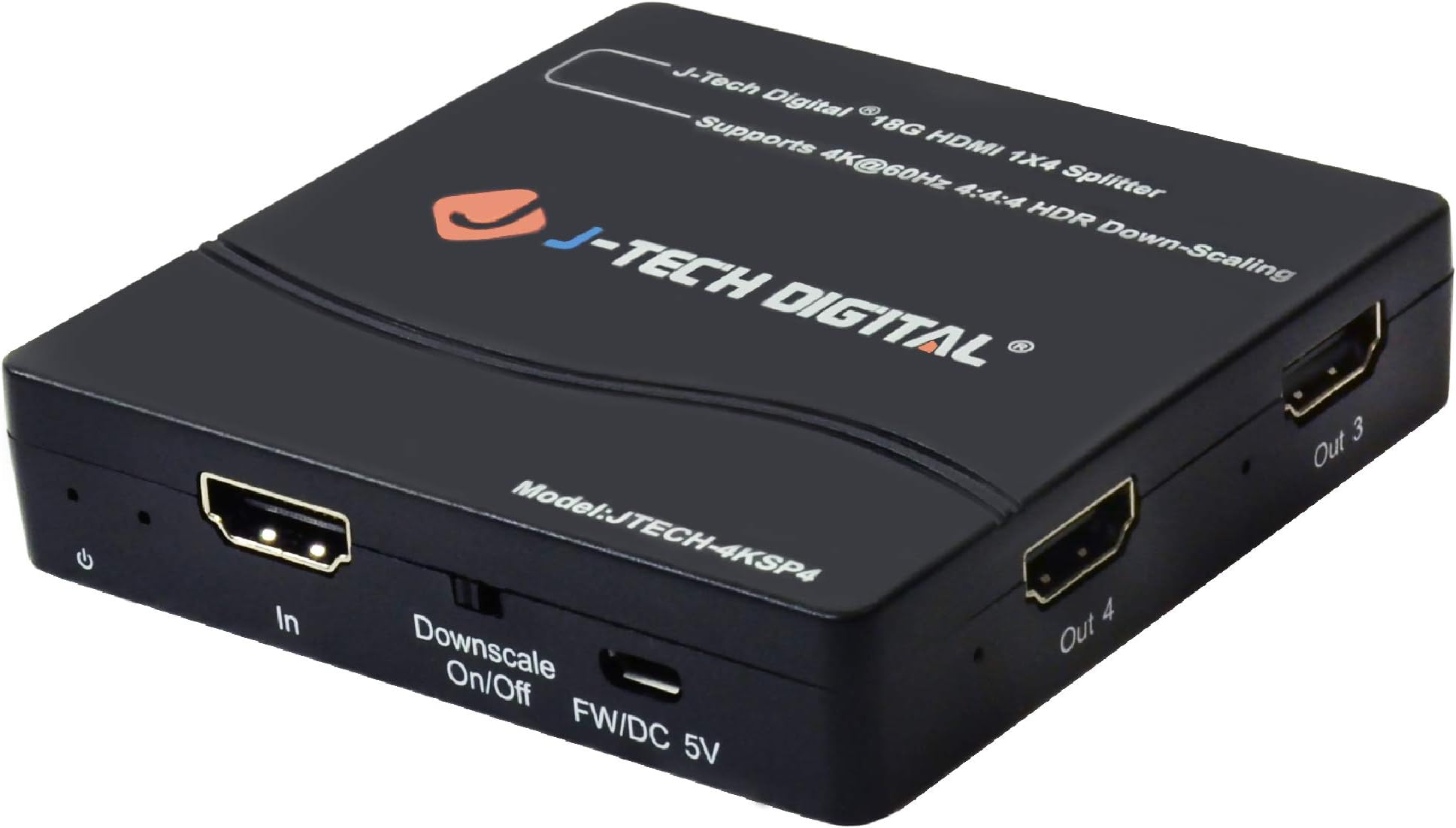 Amazon.com: J-Tech Digital HDMI Splitter 4K 60Hz 1X4 Multi-Resolution ...
