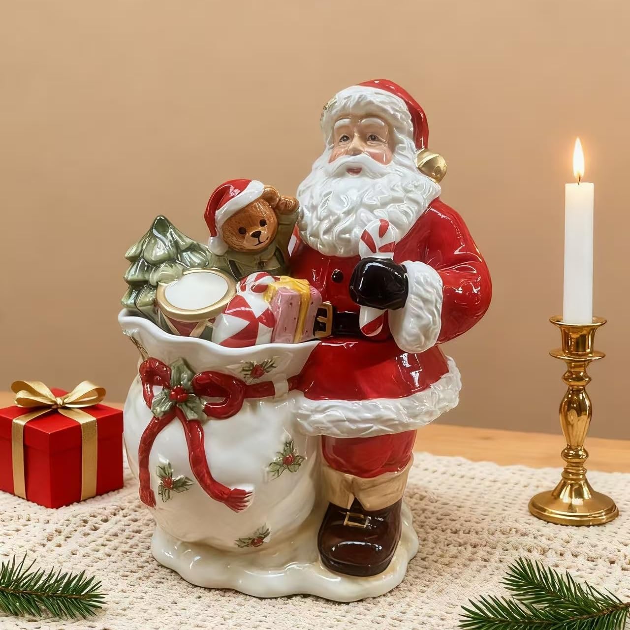 Amazon.com: Minigift Ceramic Christmas Storage Container With Lid Candy ...