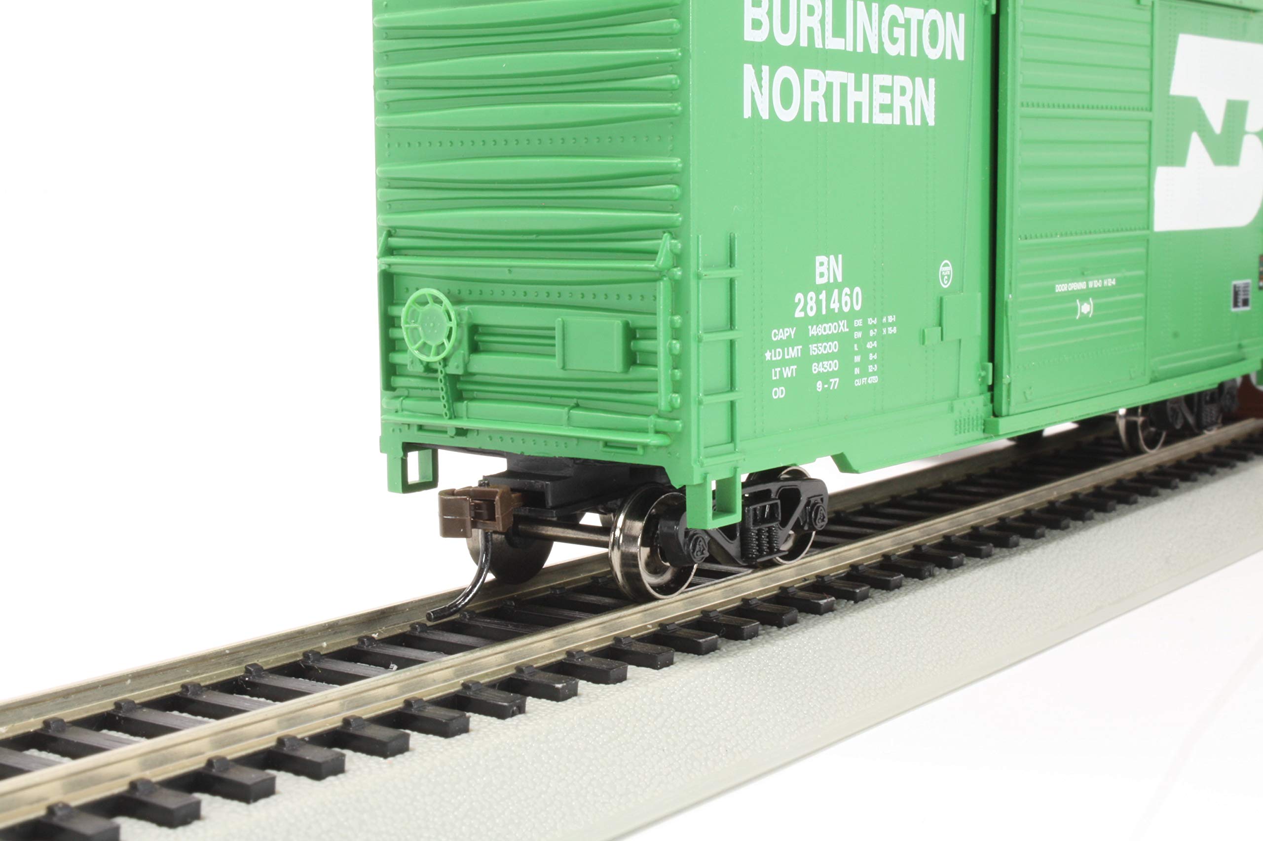 Details about New Bright Burlington Northern Box Car With Sliding Door ...