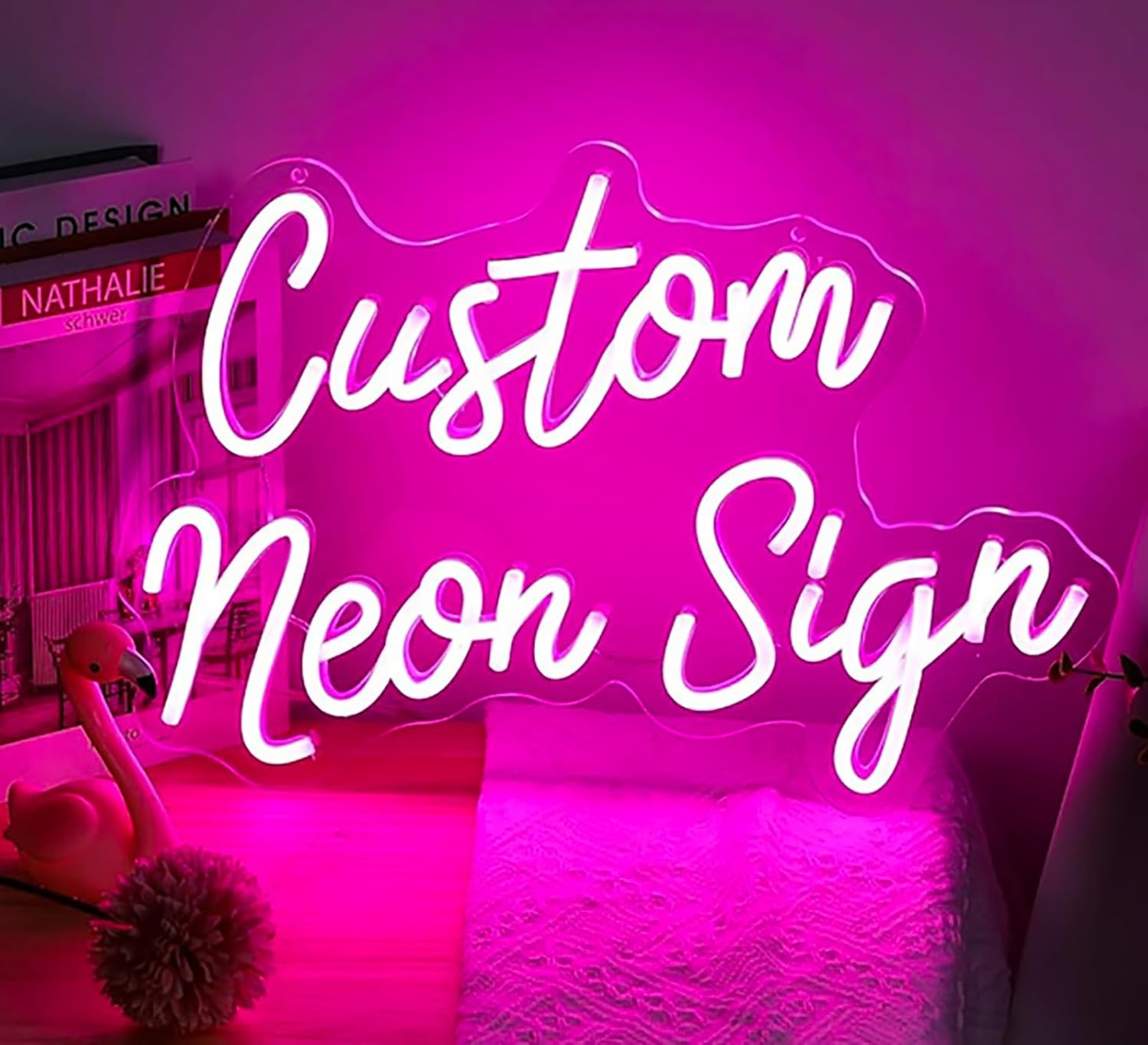 FIWECO Custom Neon Signs, Customizable Dimmable LED for Wall Decor ...