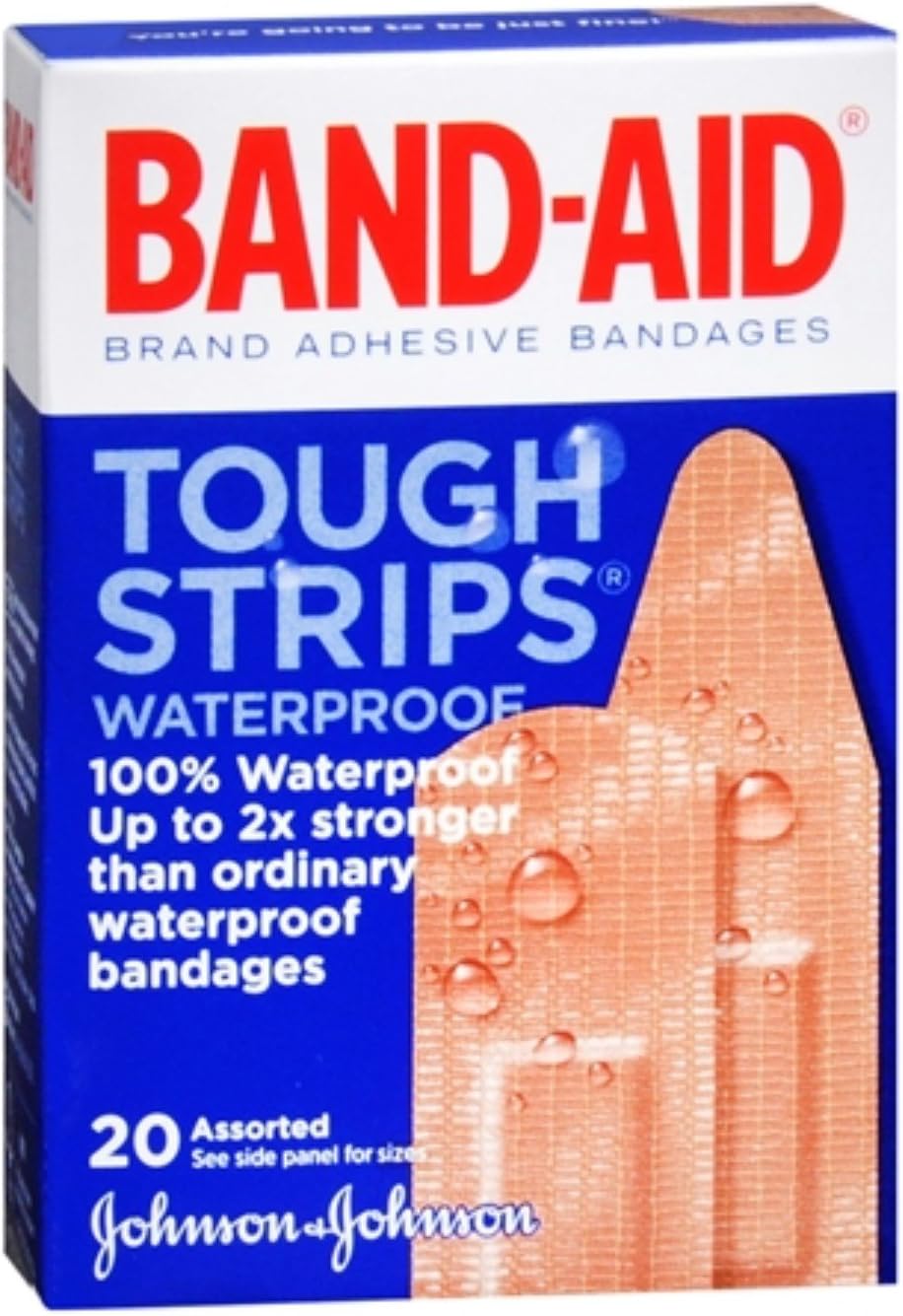Amazon.com: BAND-AID Bandages Tough-Strips Assorted 20 Each (Pack of 4 ...