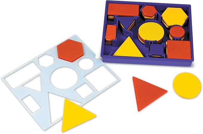 Learning Resources Attribute Block Desk Set in Plastic Storage Tray : Amazon.co.uk: Toys & Games