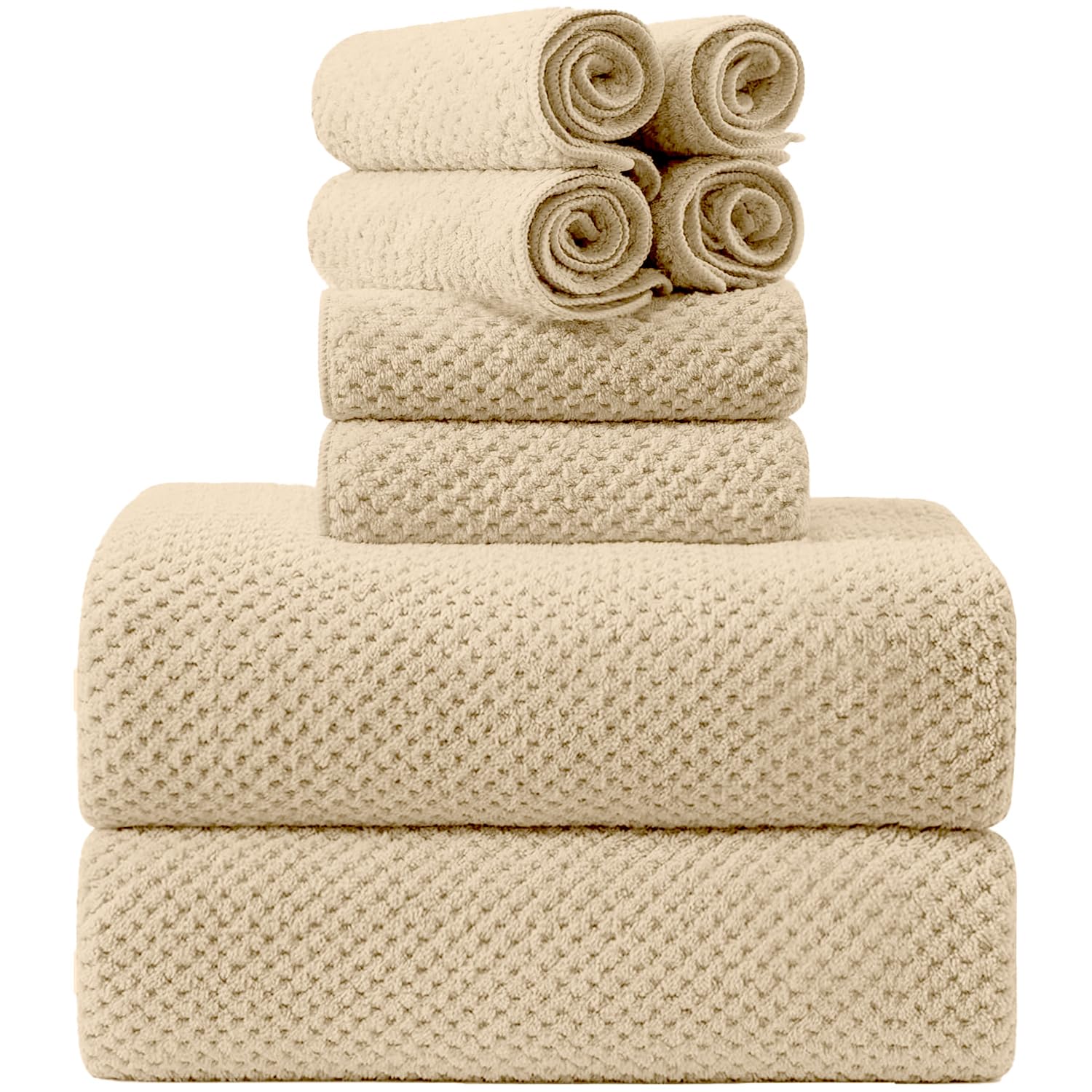 Amazon.com: 8-Piece Bath Towel Set, 2 Extra Large Bath Towel Sheets, 2 ...