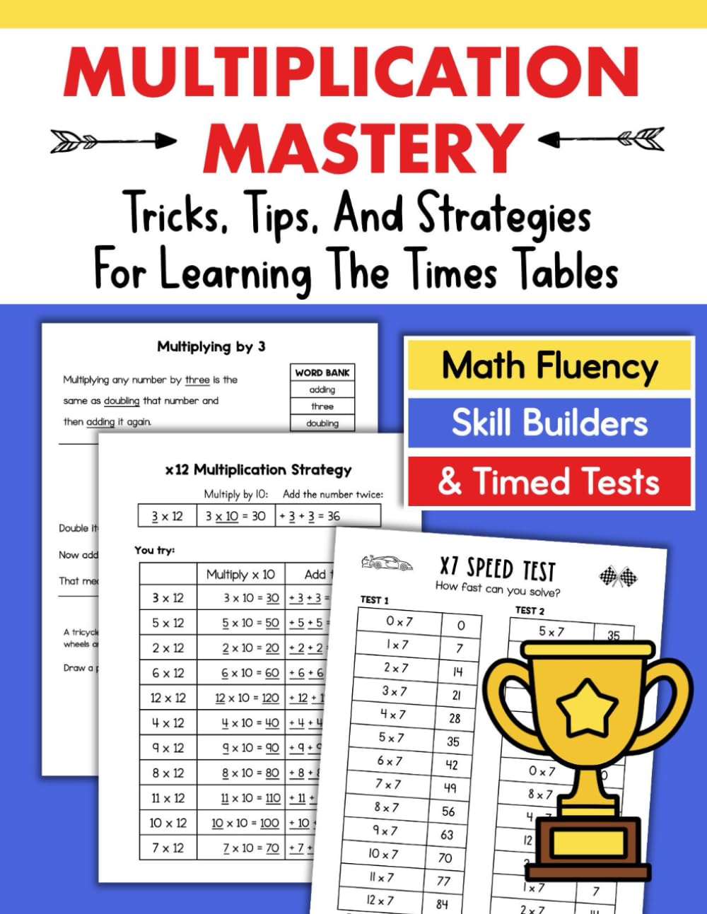 Multiplication Mastery Facts 0-12 Math Fact Fluency Workbook: Tricks ...