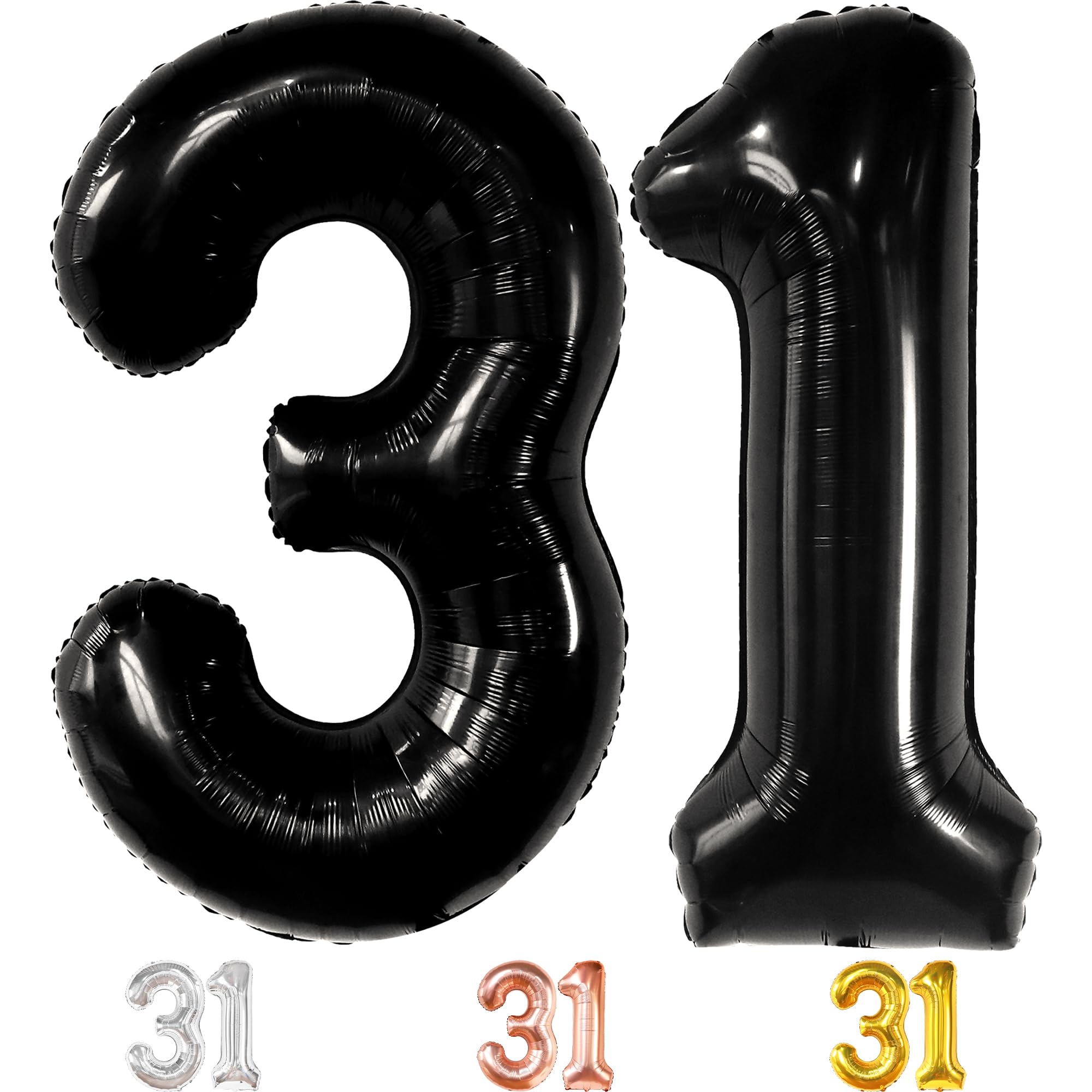 Amazon.com: KatchOn, Big Black 31 Balloons Numbers - 40 Inch | 31 ...