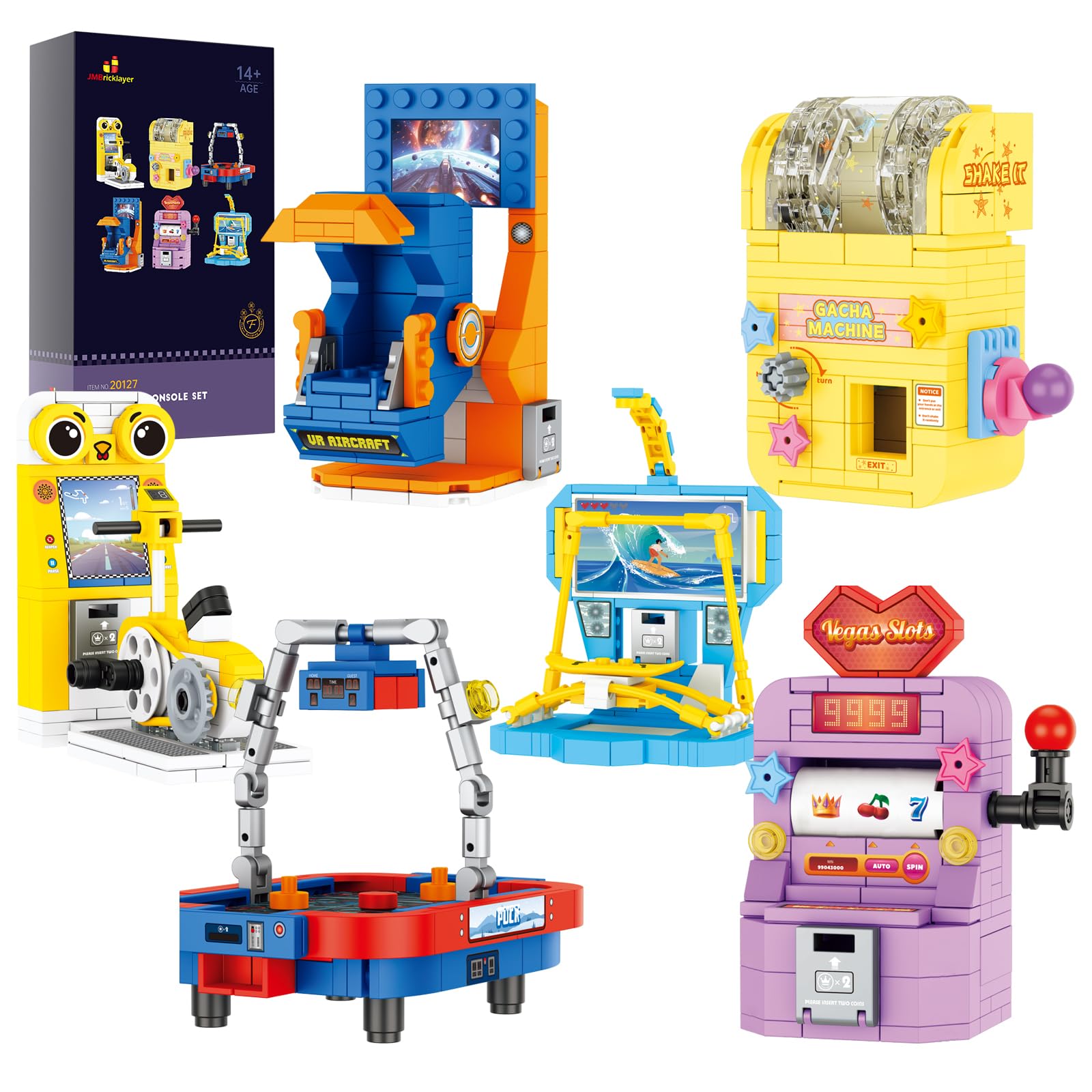 Amazon.com: JMBricklayer Funny Game Party Favors Building Set 20127, 6 ...