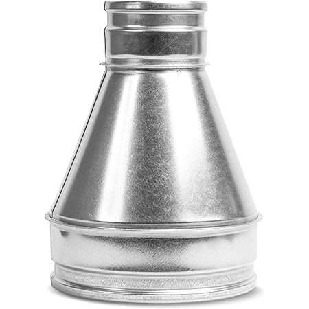 8" to 4" Inch Ventilation Duct Reducer - Galvanized Steel Round ...
