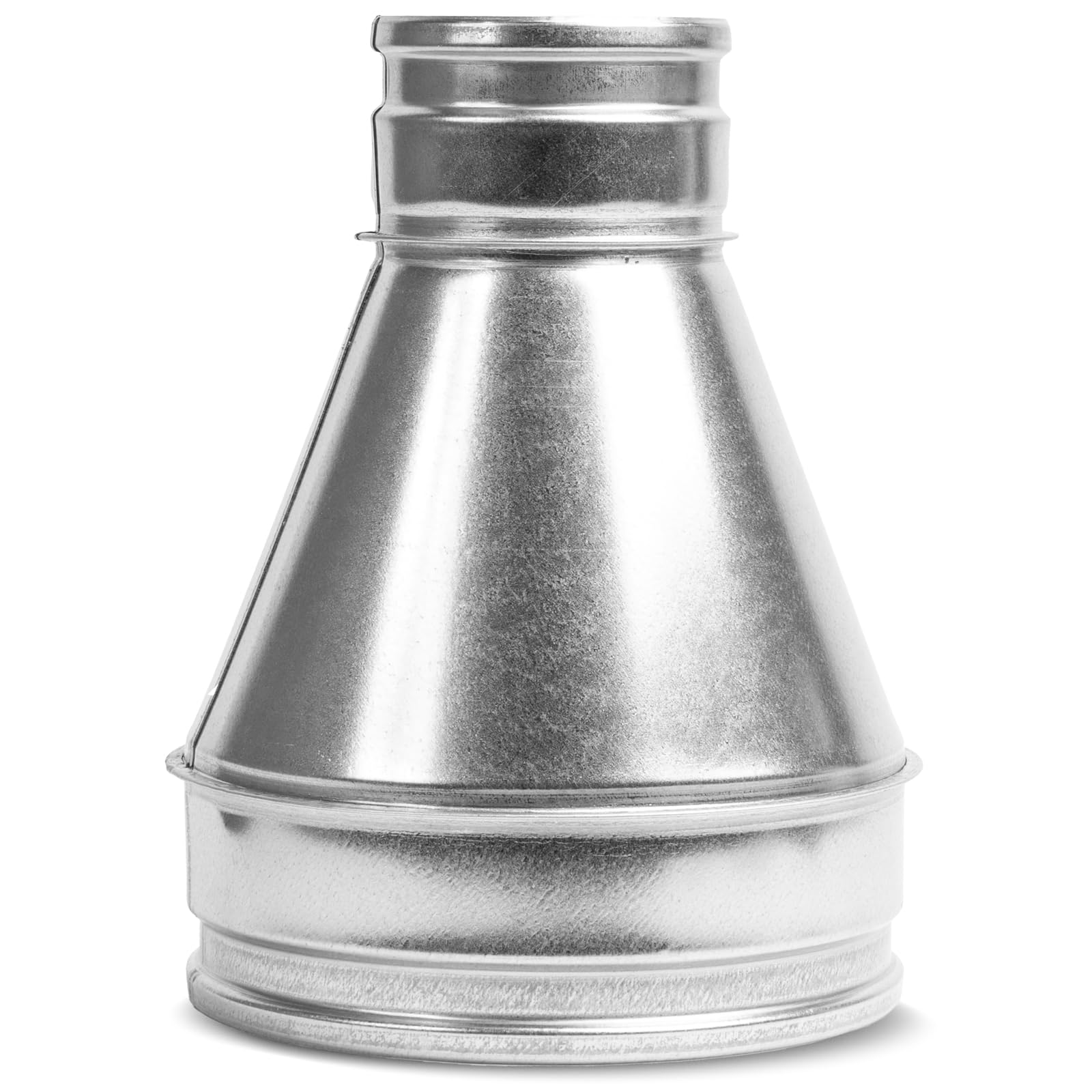 8" to 4" Inch Ventilation Duct Reducer - Galvanized Steel Round ...