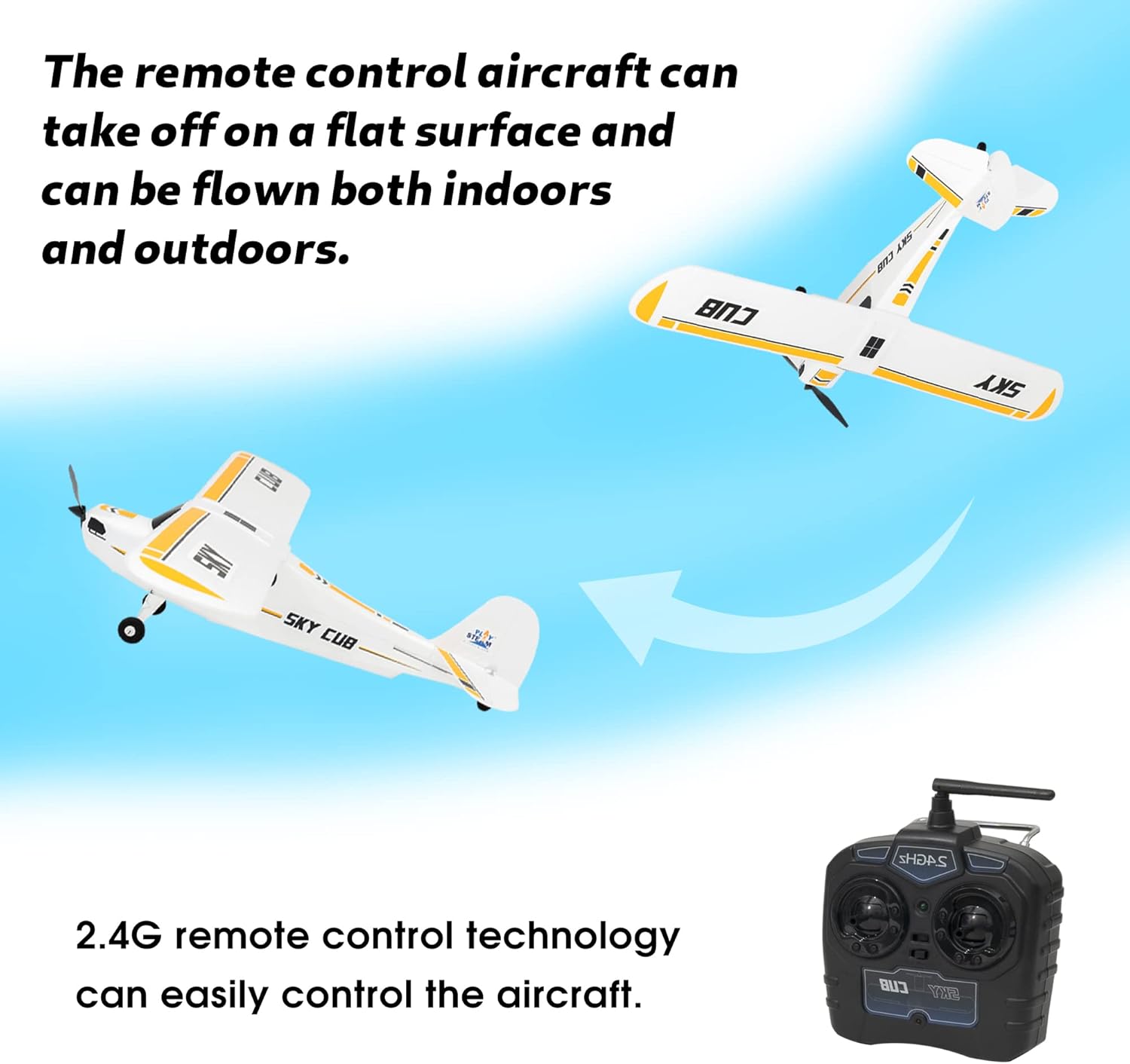 Buy PLAYSTEM Remote Control Aircraft Sky CUB-2.4Ghz 3-CH Remote Control ...
