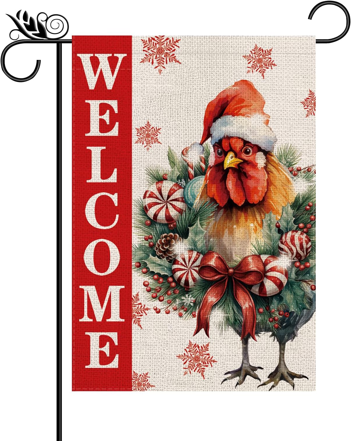 Amazon.com : Spring Garden Flag 12x18 Inch Double Sided,Cute Rooster ...