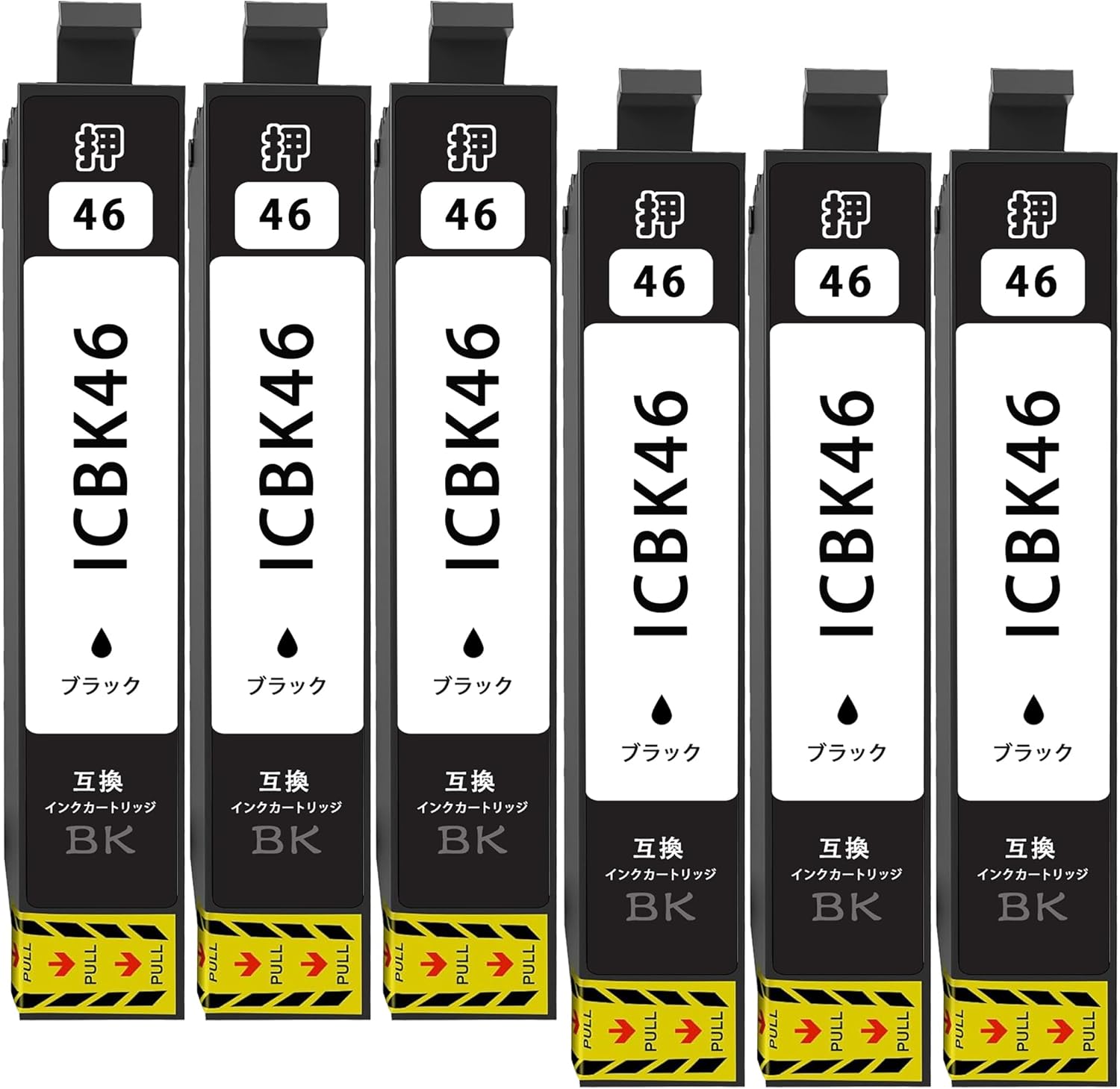 Amazon.co.jp: 【埼京企画】ICBK46 ブラック 6本セット サッカーボール 互換インクカートリッジ (IC46 IC4CL46) 純正インクと併用可能 残量表示 最新型IC ...