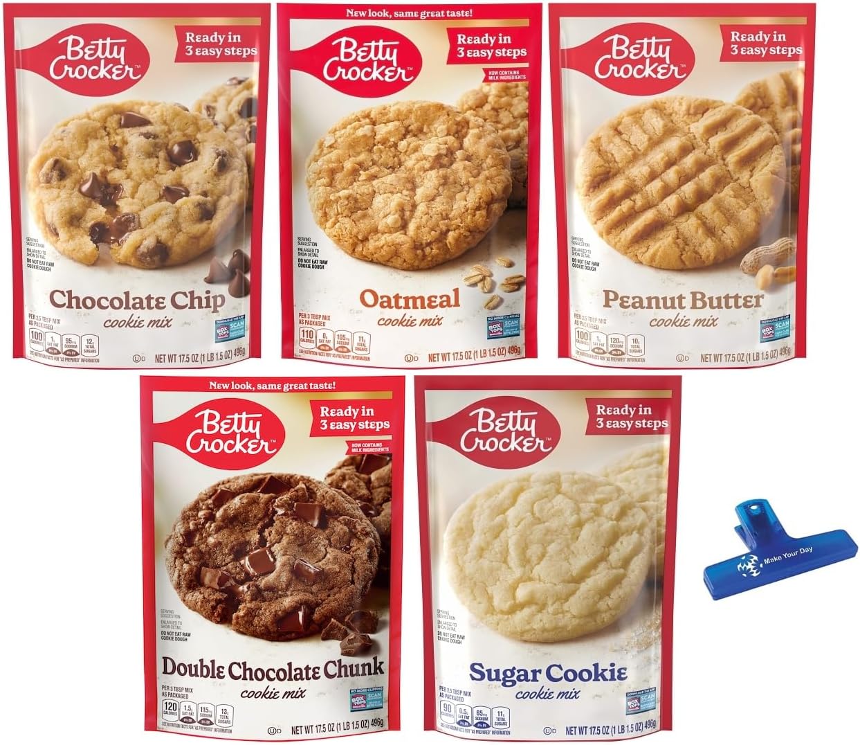 Amazon.com : Chocolate Chip Cookie Mix, Ready in 3 Easy Steps : Grocery ...
