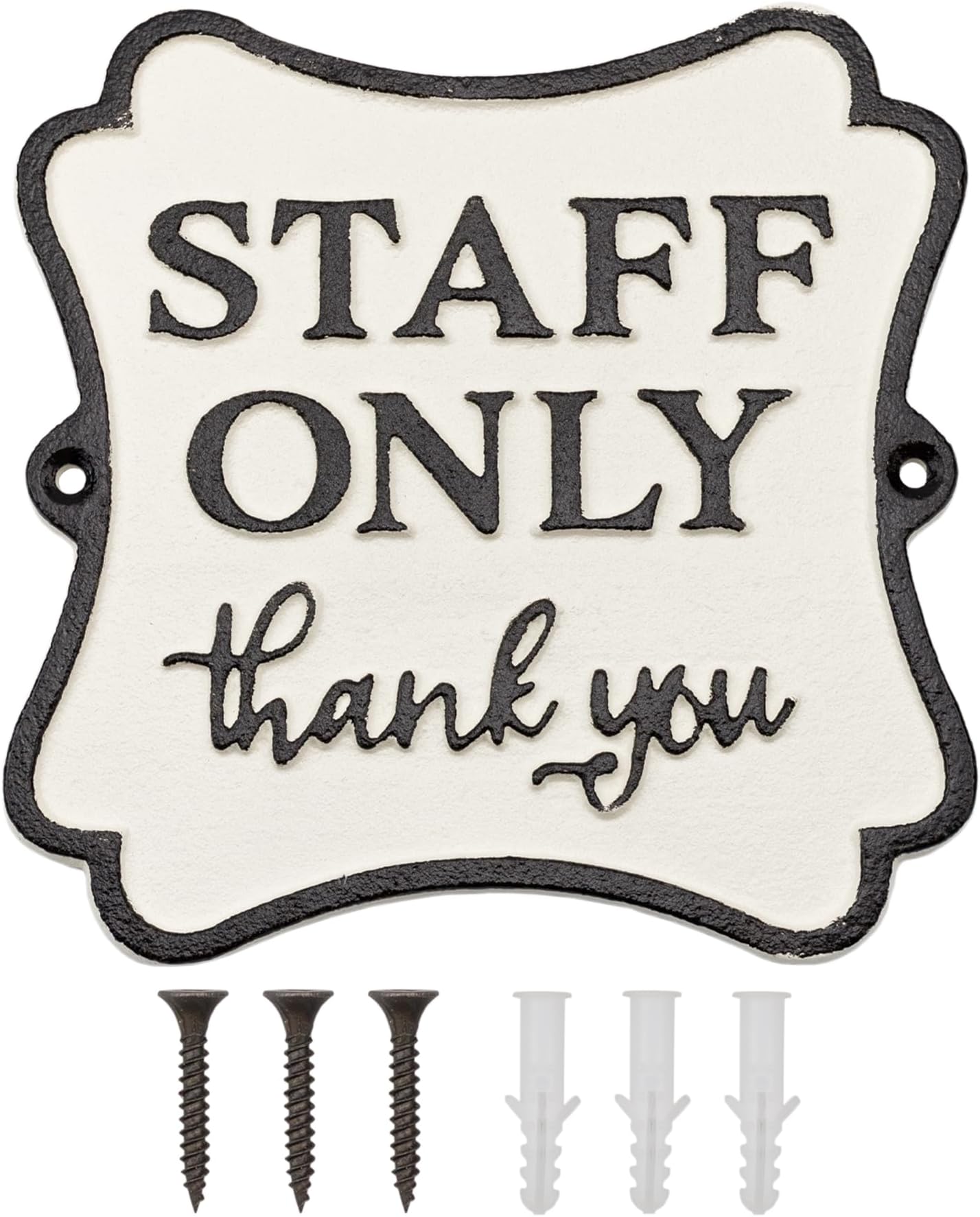 Amazon.com : Staff Only Sign White 9x3 Inch - Indoor Self Adhesive Door ...
