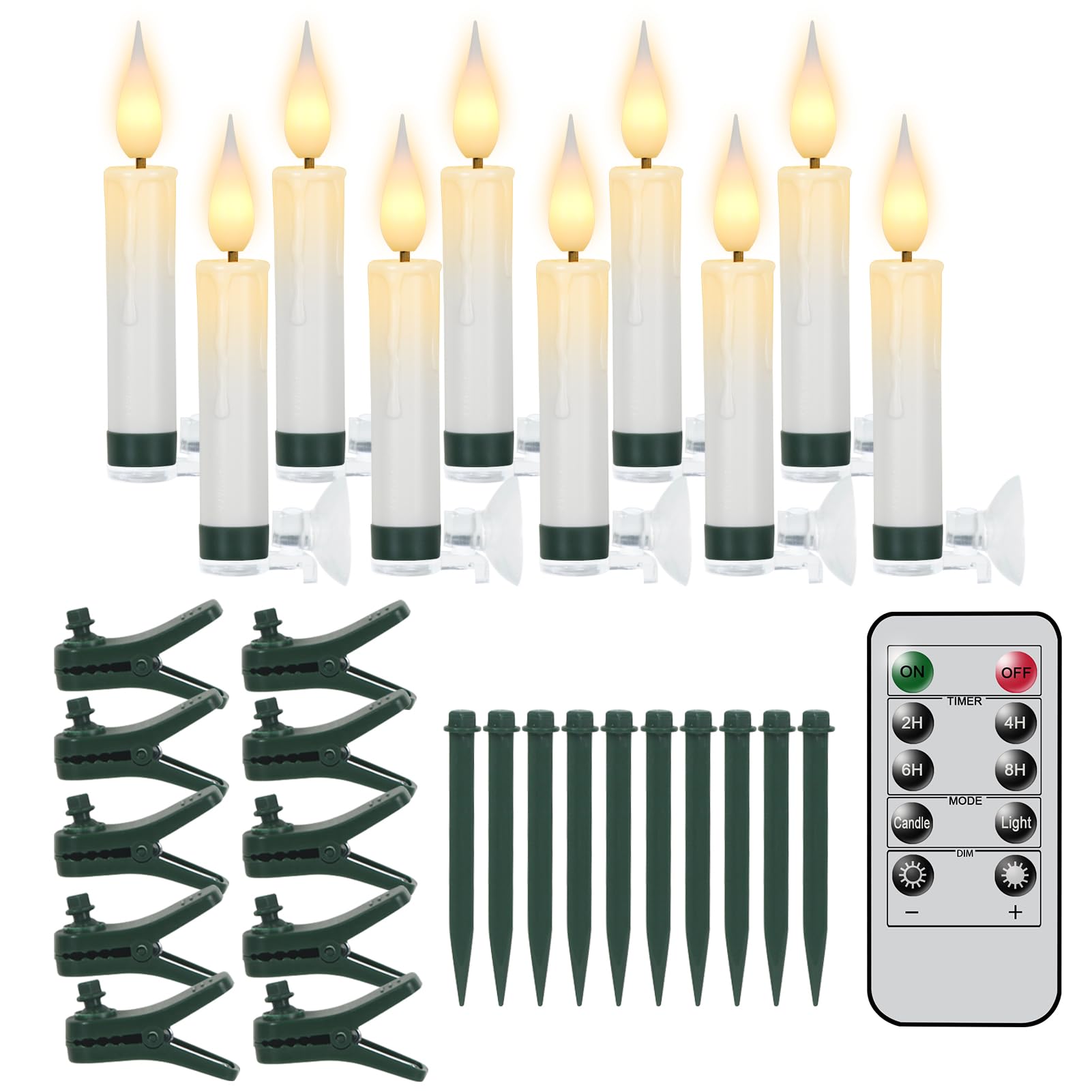 Amazon.com: KunSwenn Clip On Candles for Christmas Trees, Christmas ...