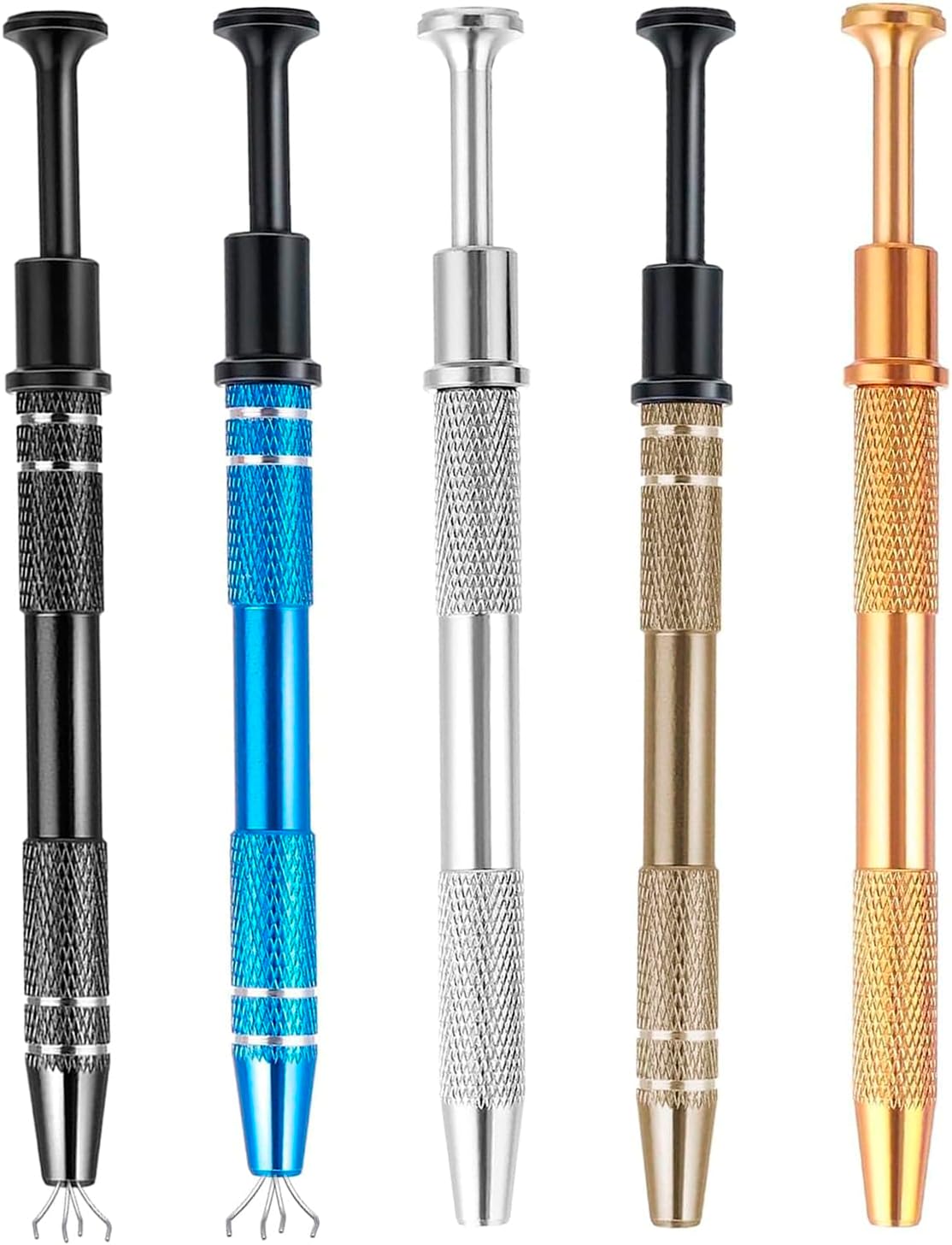 DaFuRui 5PCS Stainless Steel 4-Claw Pick up Tool, 4 Prongs Grabber IC ...