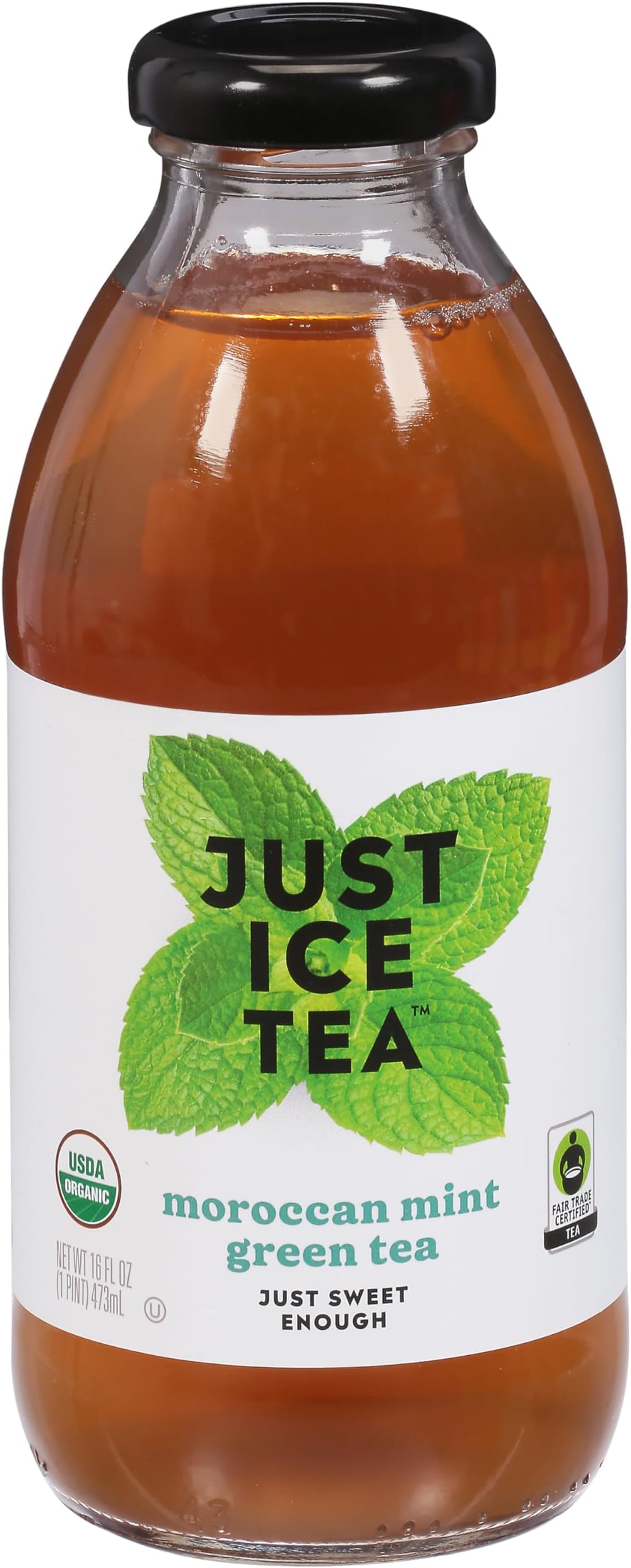 Amazon.com : Just Ice Tea Organic Iced Tea, 16 Fl Oz Glass Bottles ...
