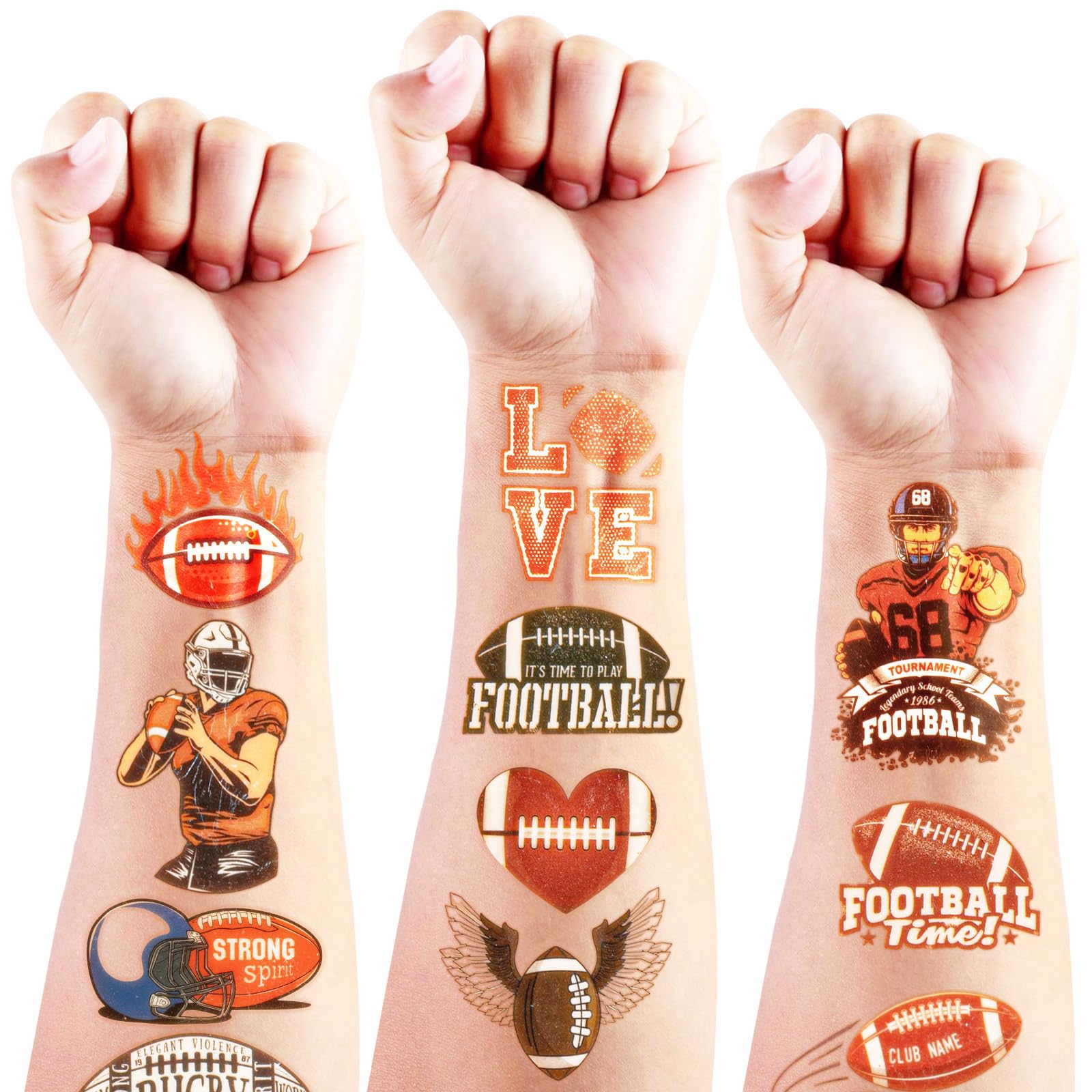 Snapklik.com : 350PCS Football Temporary Tattoos, American Football ...