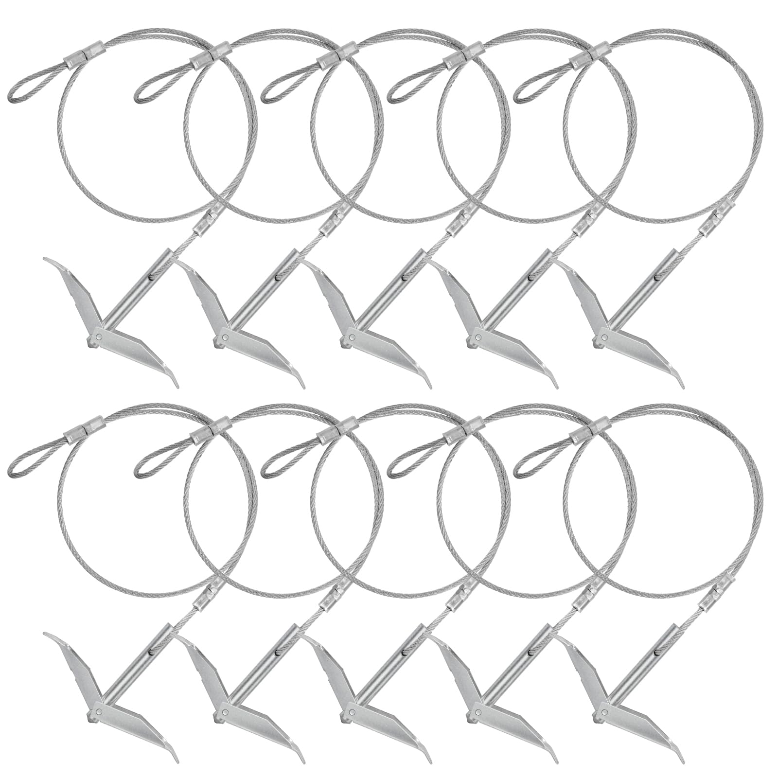 Snapklik.com : Hannger 10 Pack Ground Anchors Shed Anchor Kit, Earth ...