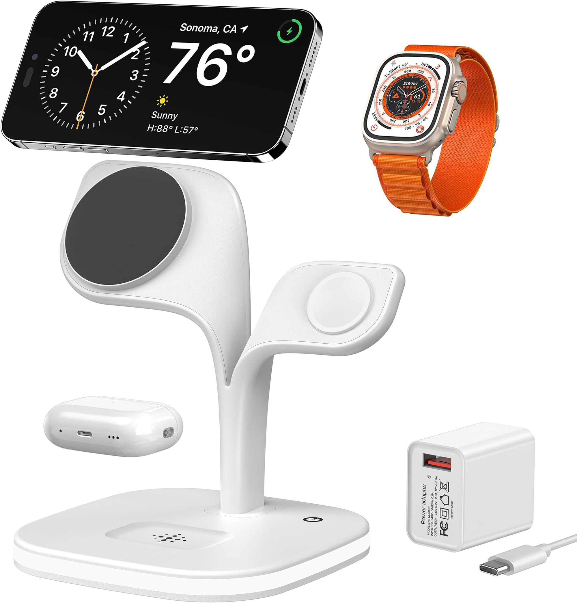 Amazon.com: 3 in 1 Magnetic Charging Station for Apple - Wireless ...