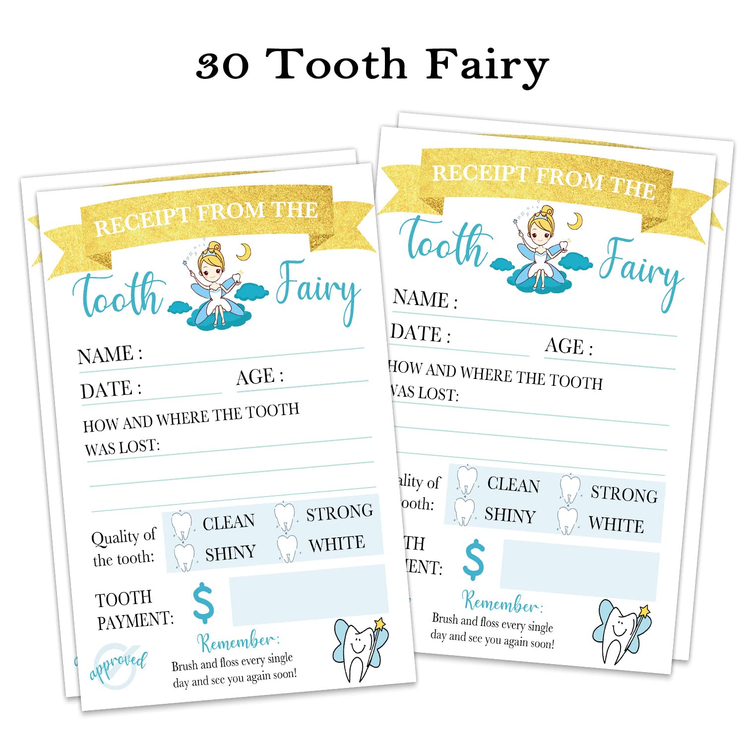 Snapklik.com : Official Receipt From The Tooth Fairy, Tooth Fairy Paper ...