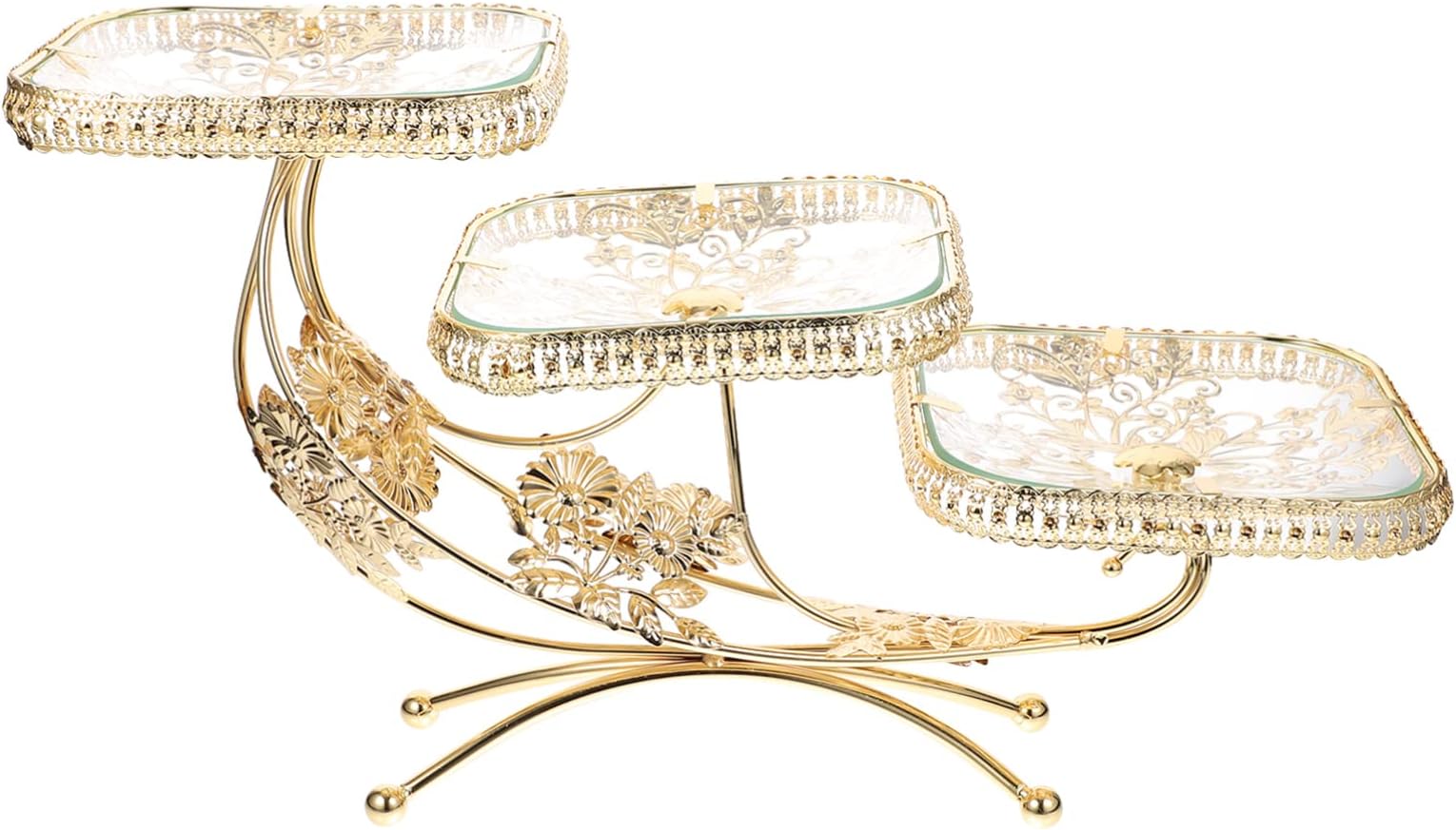 Amazon.com: Godinger Silver Art Dublin 3 Tiered Glass Buffet Serving ...