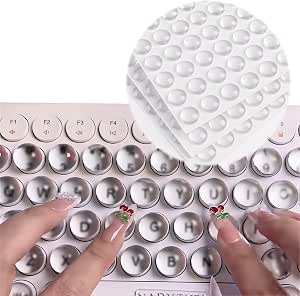 Amazon.com: 108PCS Silicone Nail Art Typing Stickers, Clear Keyboard ...