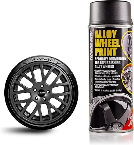 E-TECH Alloy Wheel Paint – 400ml - Technik Grey - AWP-7016 : Amazon.co ...