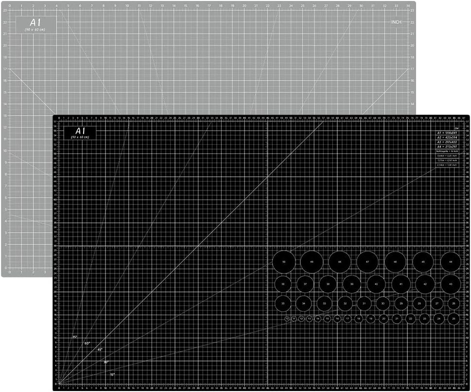 Elan Cutting Mat A0 Black and Taupe, 5-Ply Craft Mat, Self-Healing ...
