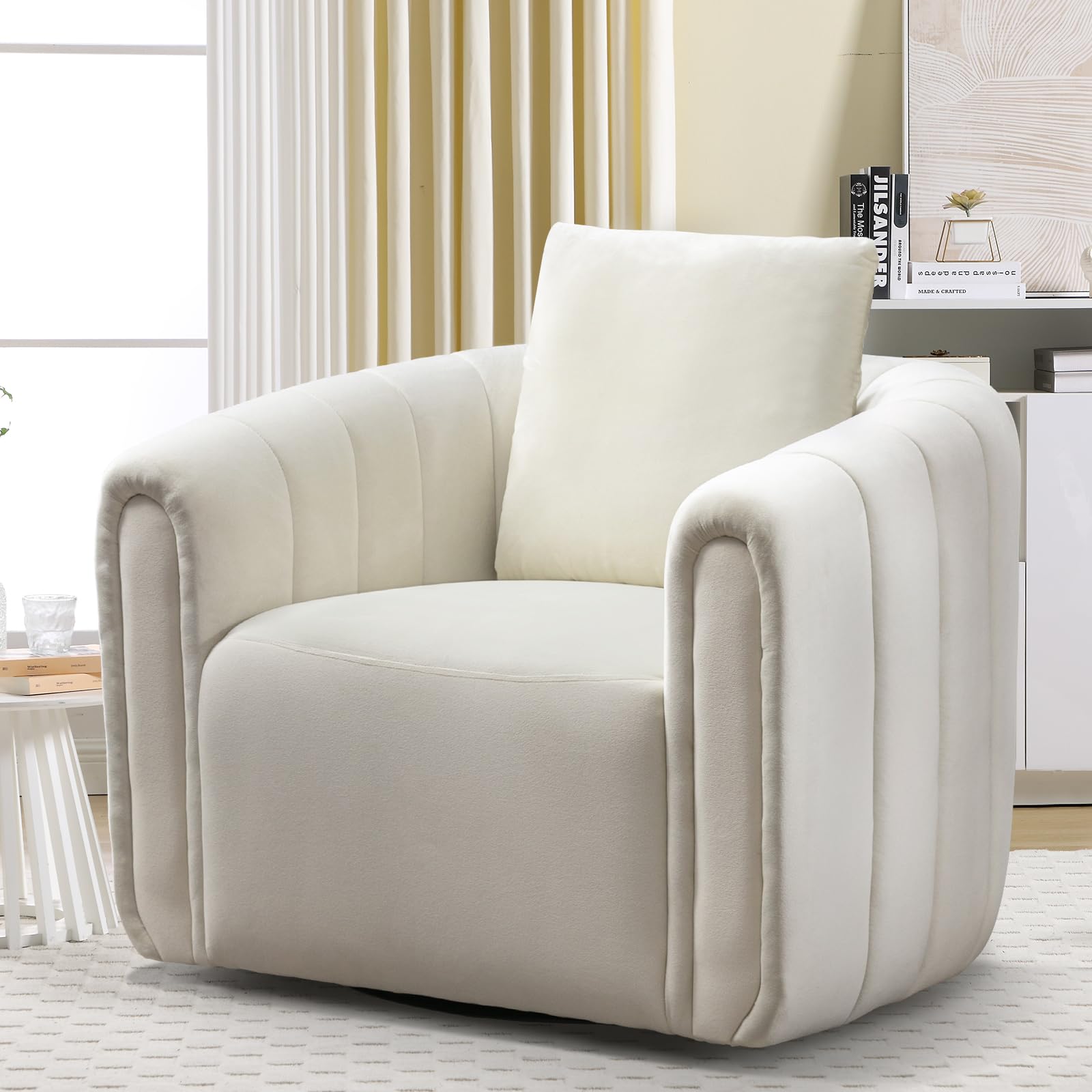 Amazon.com: Phoenix Home Swivel Accent Chairs for Living Room, 360 ...
