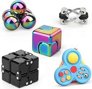 Fidget Spinner Set for Adults, Fidget Pack with Fidget Chain, Infinity ...