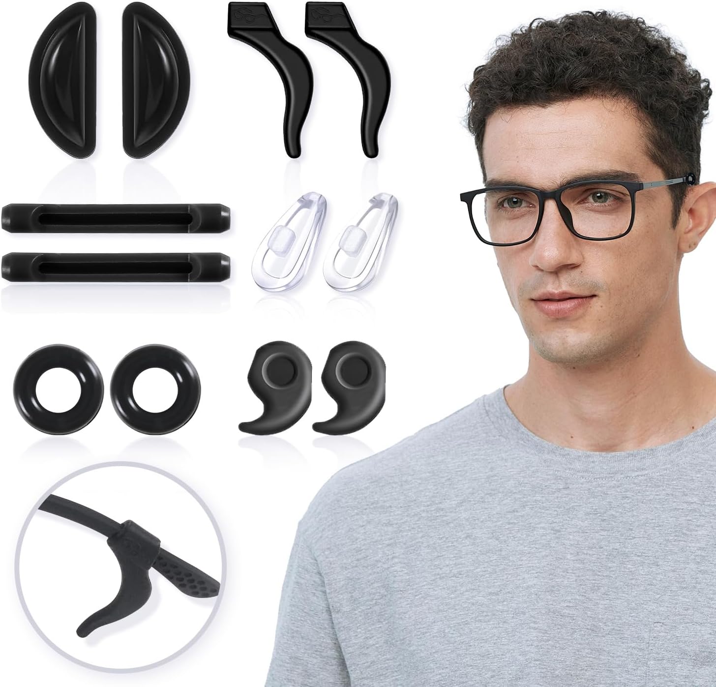 Amazon.com: Dotio Eyeglasses Nose Pads, Anti-Slip Silicone Nose Pads ...